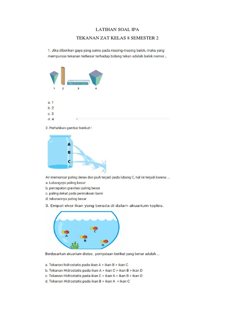 Latihan Soal Ipa Tekanan Zat | PDF