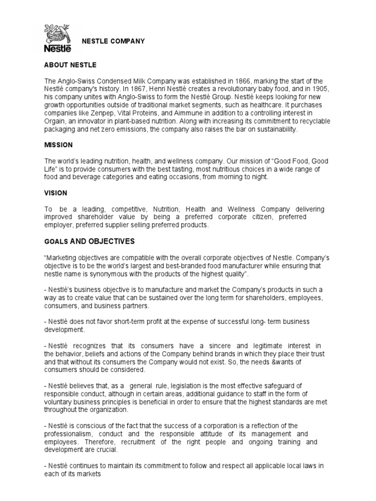 Nestle Company Group 3 | PDF | Nestlé | Economies
