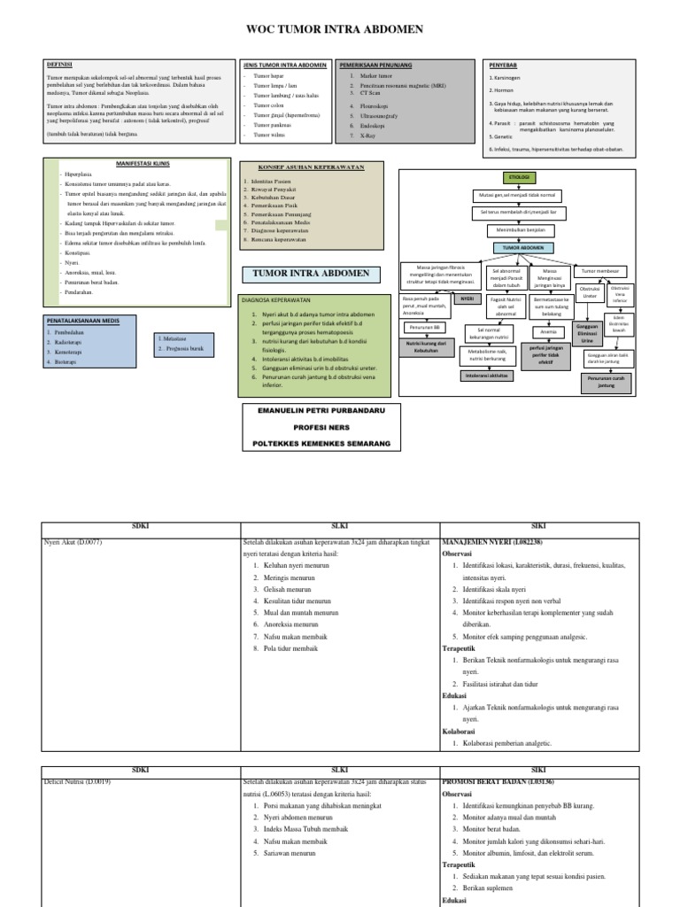 WOC Tumor Intra Abdomen | PDF