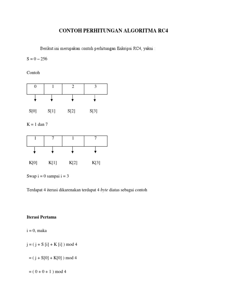 Contoh Perhitungan RC4 | PDF