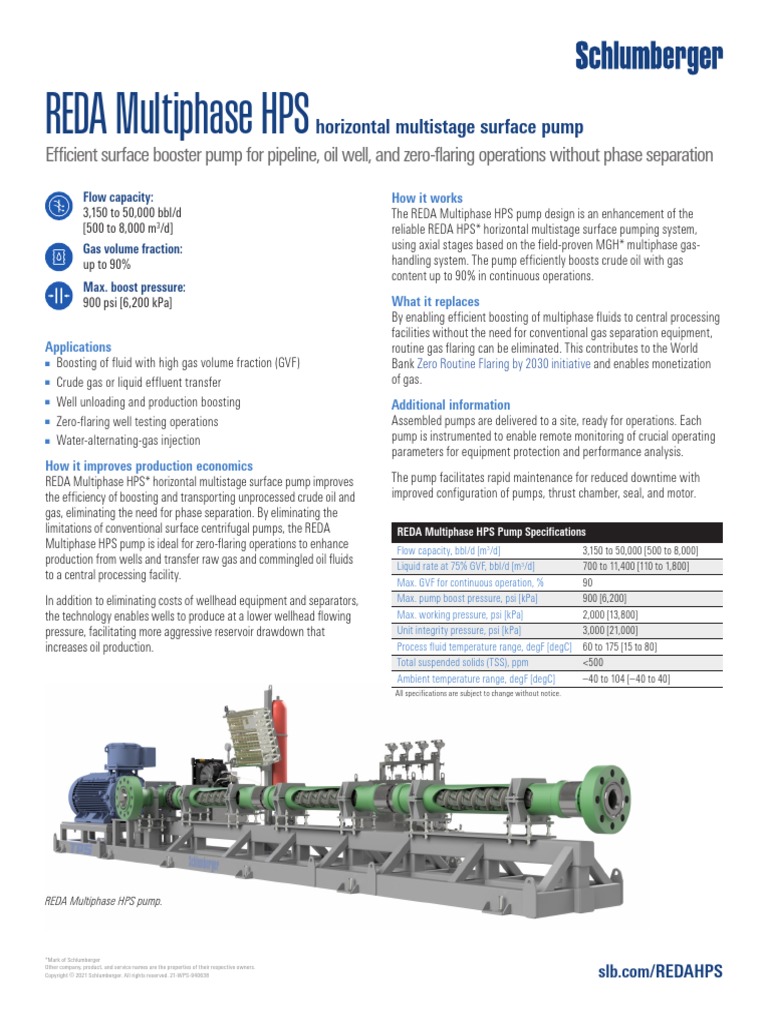 Reda Multiphase Hps Pump Ps | PDF