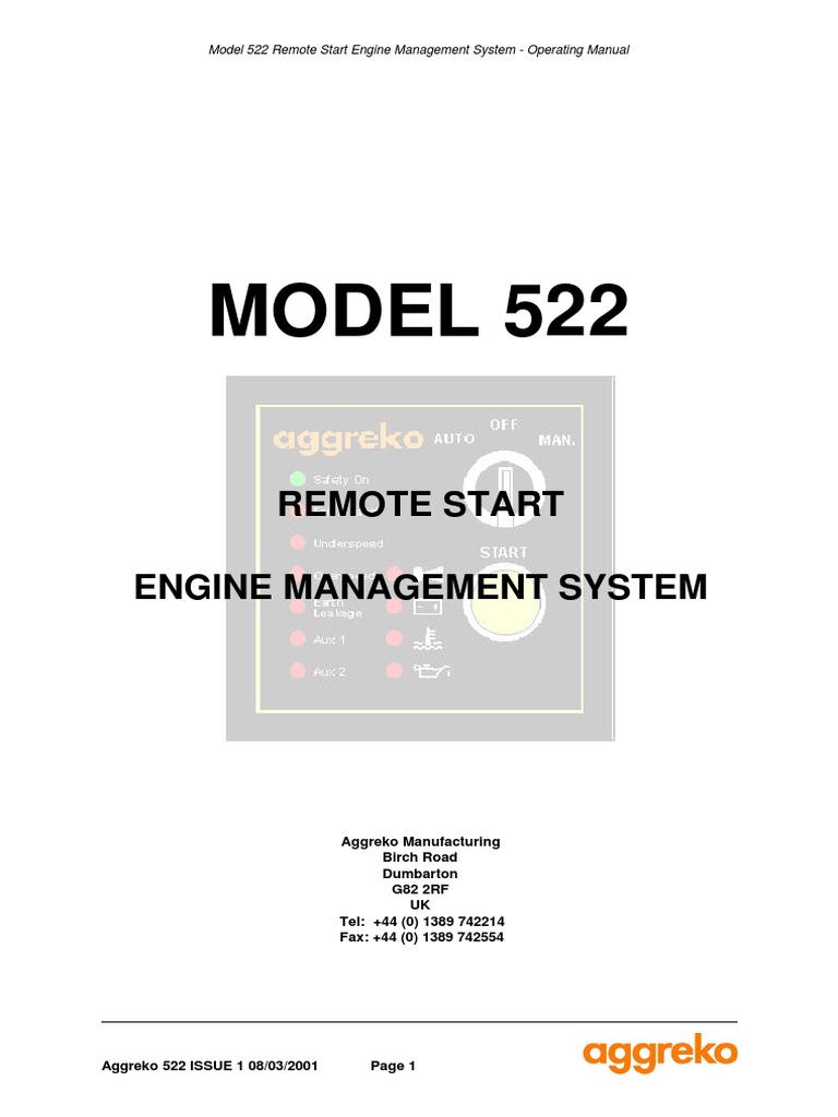 522 Op Manual | PDF | Relay | Switch