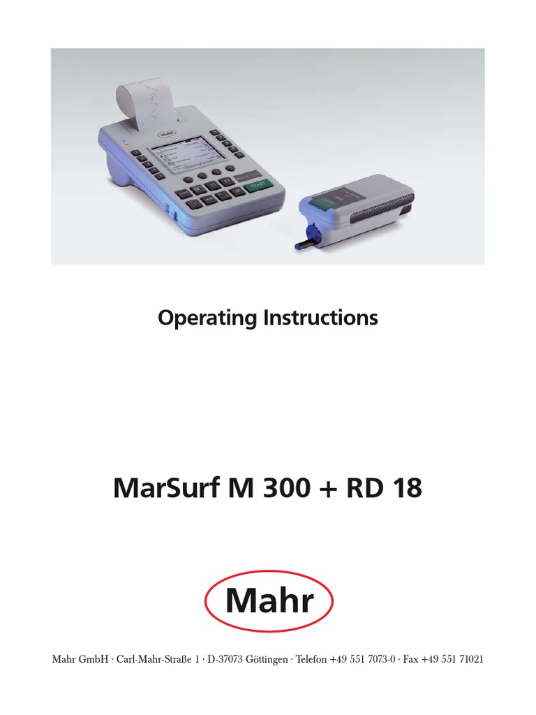 MarSurf M 300 User Guide | PDF | Computer File | Menu (Computing)
