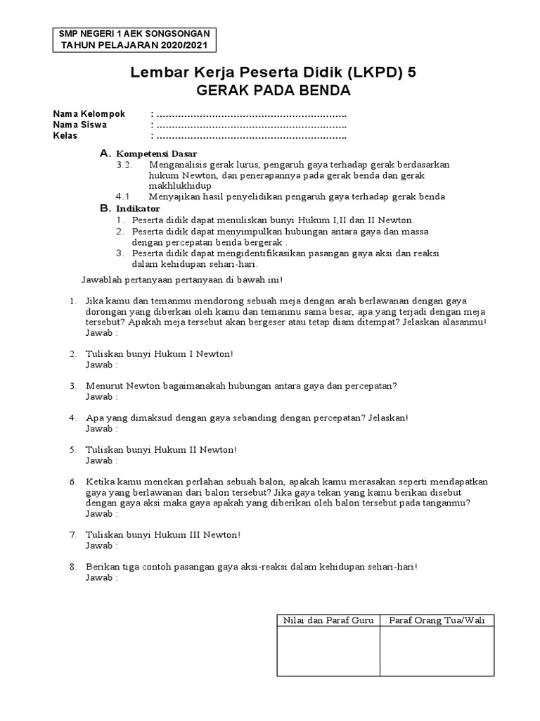 LKPD 1 | PDF