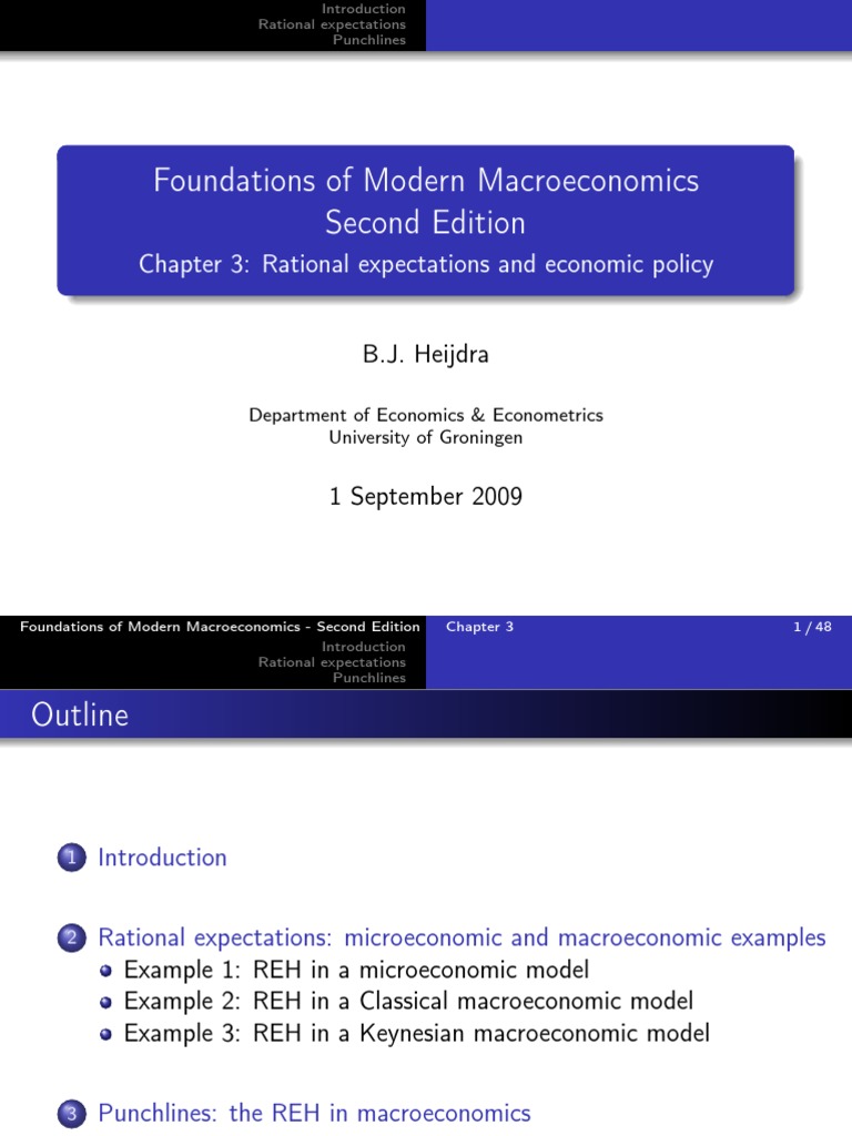 Slide03 (Heijdra) | PDF | Macroeconomics | Rational Expectations