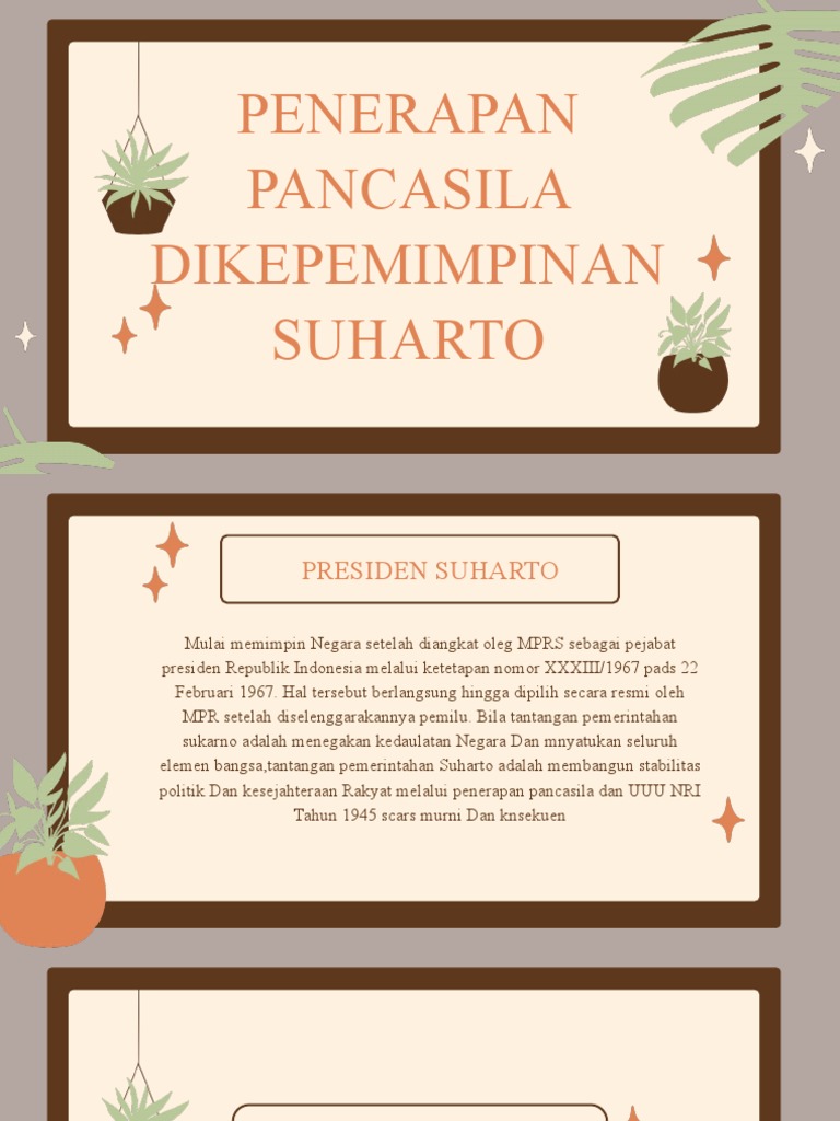 Penerapan Pancasila Dikepemimpinan Suharto | PDF | Politik