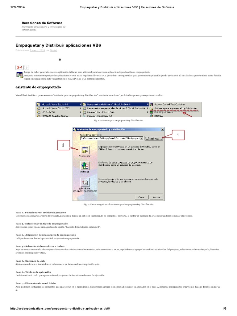 Empaquetar y Distribuir Aplicaciones VB6 - Iteraciones de Software | PDF