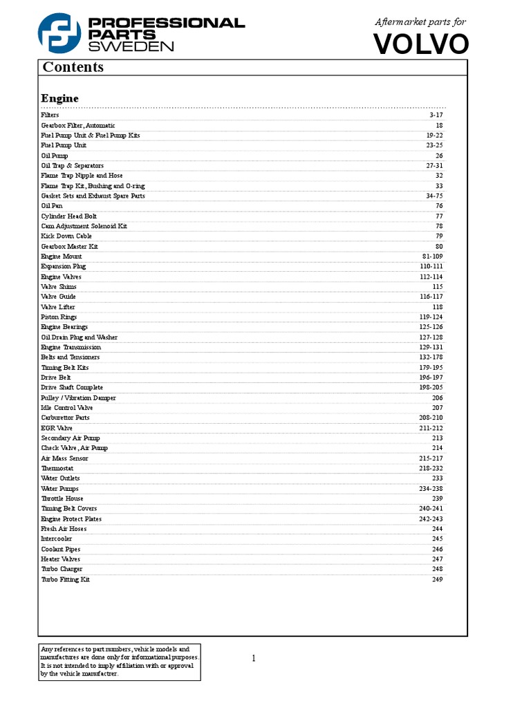 Volvo Catalog Part1 | PDF | Automotive Technologies | Propulsion