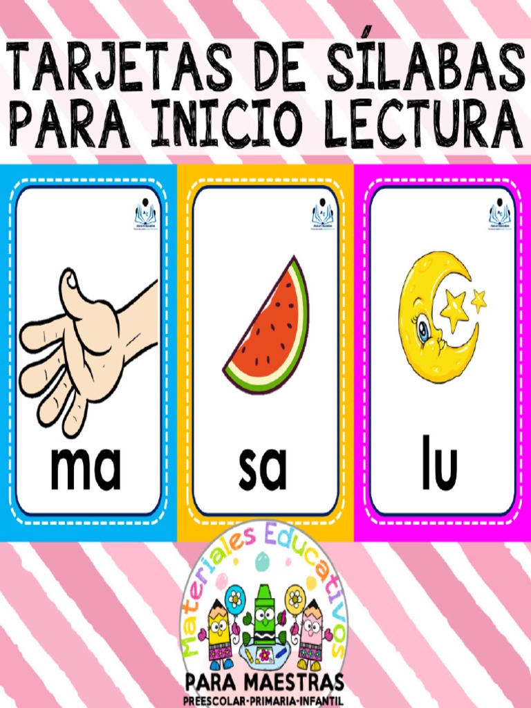Tarjetas de Sílabas para Inicio Lectura | PDF