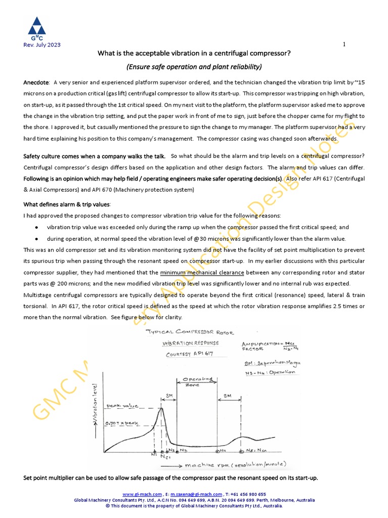 Allowable Compressor Vibration | PDF