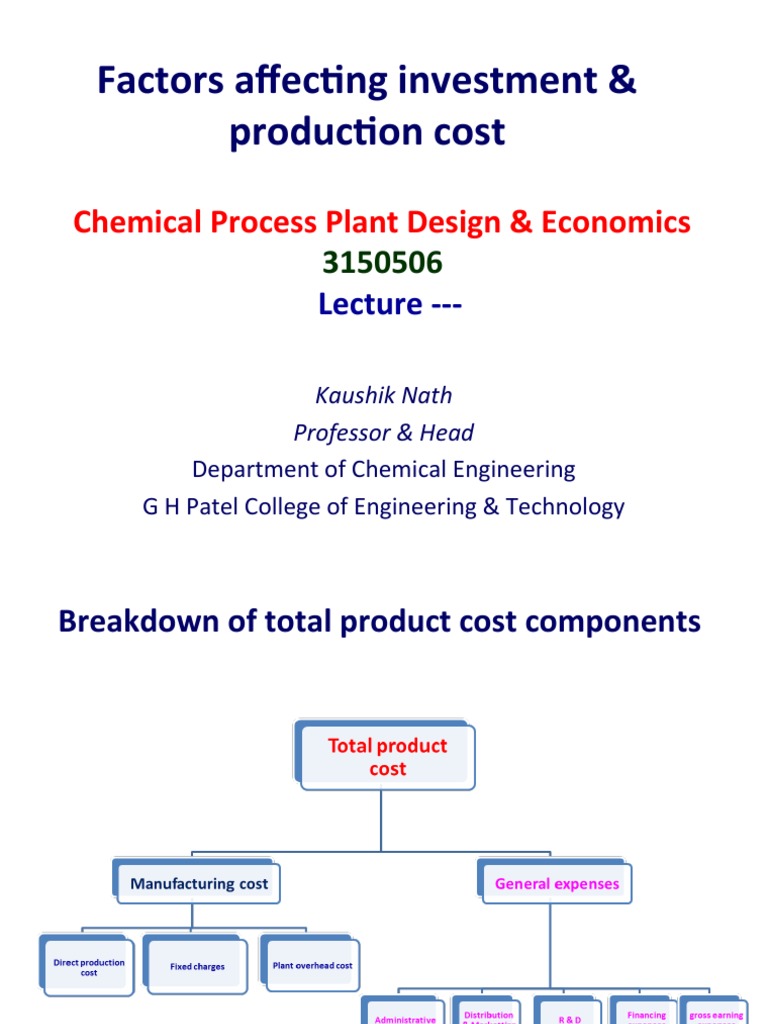 Factors Influencing Production Costs | PDF | Depreciation | Cost