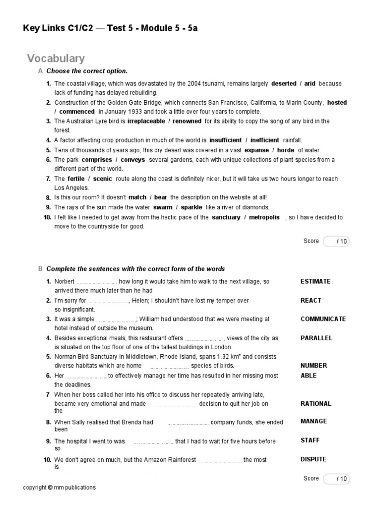 Key Links C1-C2 Test 5 | PDF | Komodo Dragon | Desert