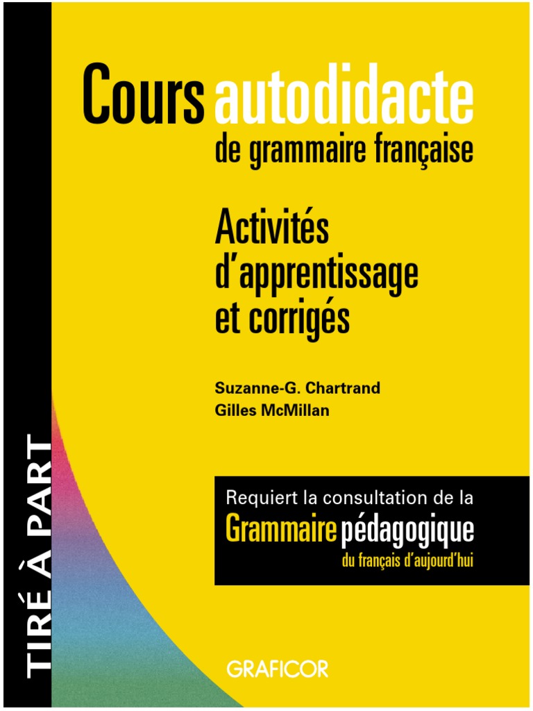 Cours Autodidacte de Grammaire Française | PDF | Phrase | Pronom