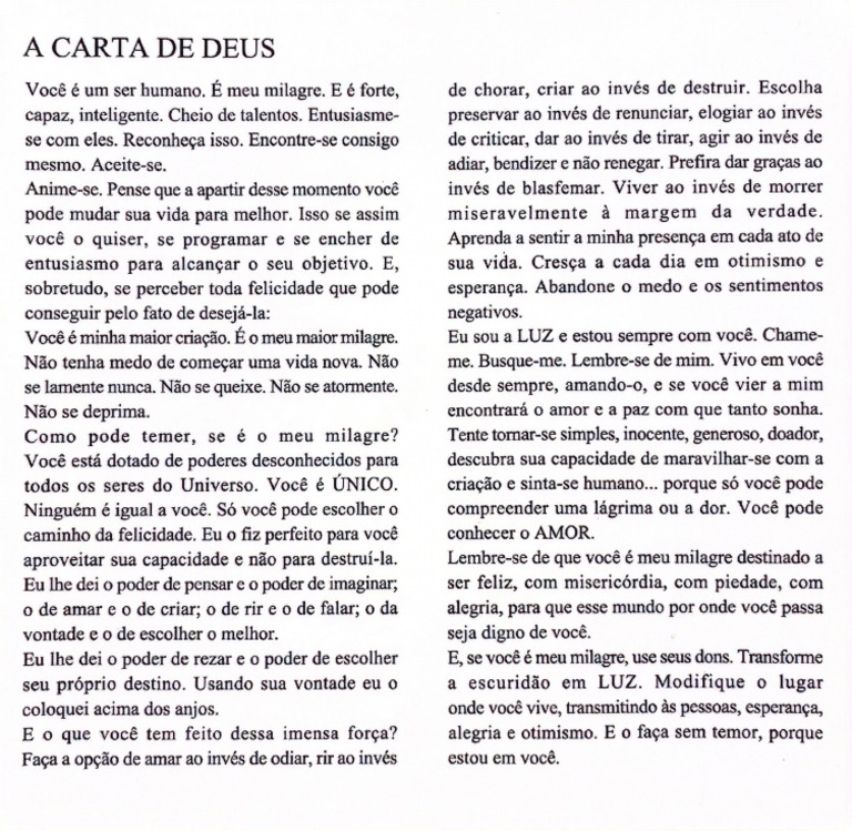 A Carta de Deus | PDF