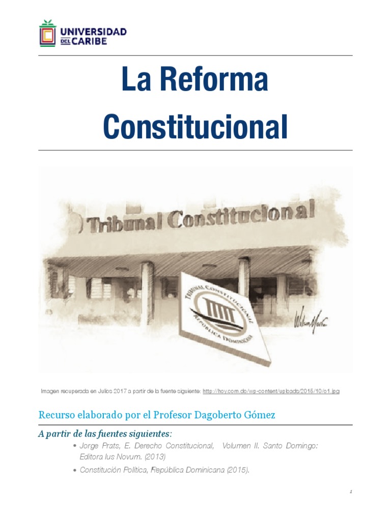 La Reforma Constitucional | PDF | Constitución | Democracia