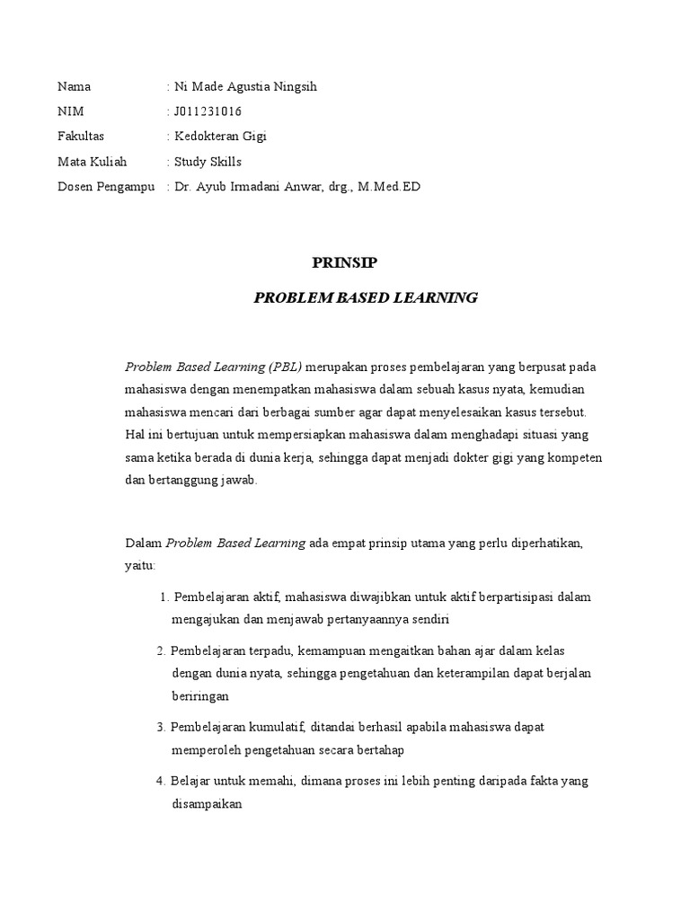 Prinsip PBL | PDF