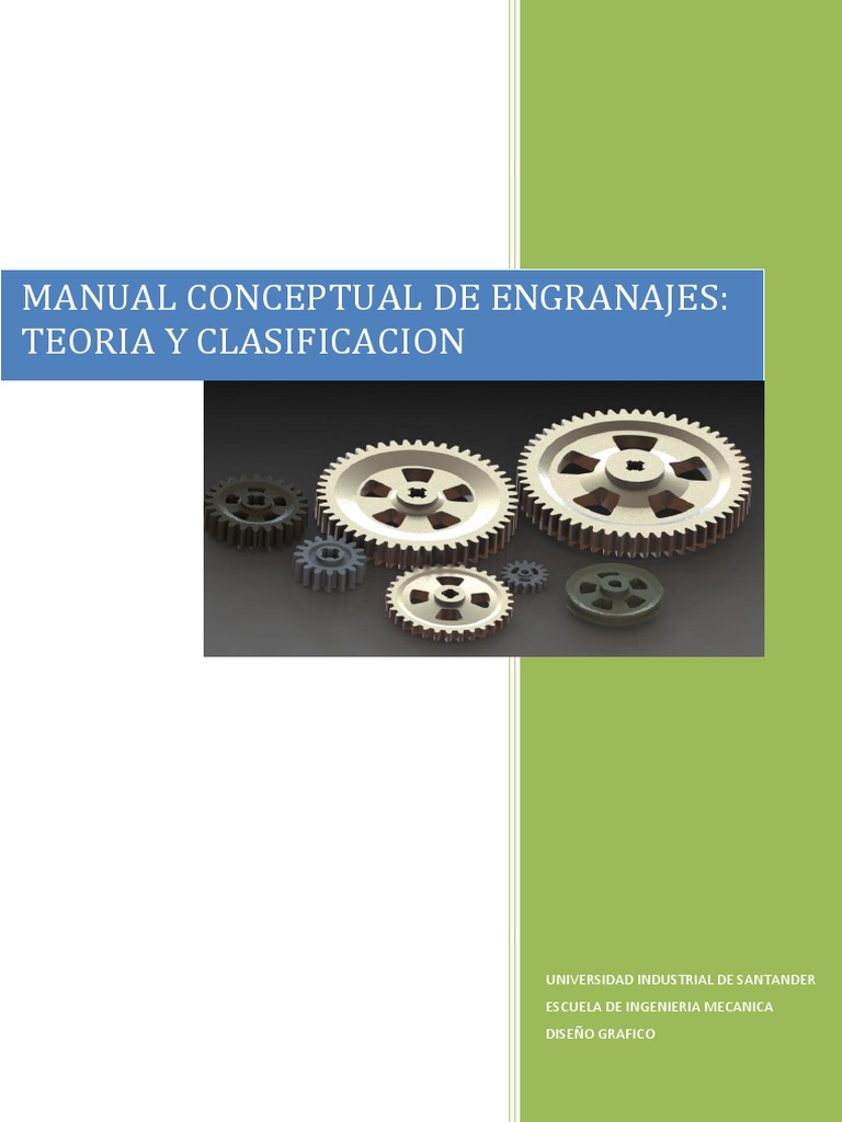 Manual Conceptual de Engranajes - Teoria y Clasificacion | PDF | Engranaje | Ingeniería mecánica