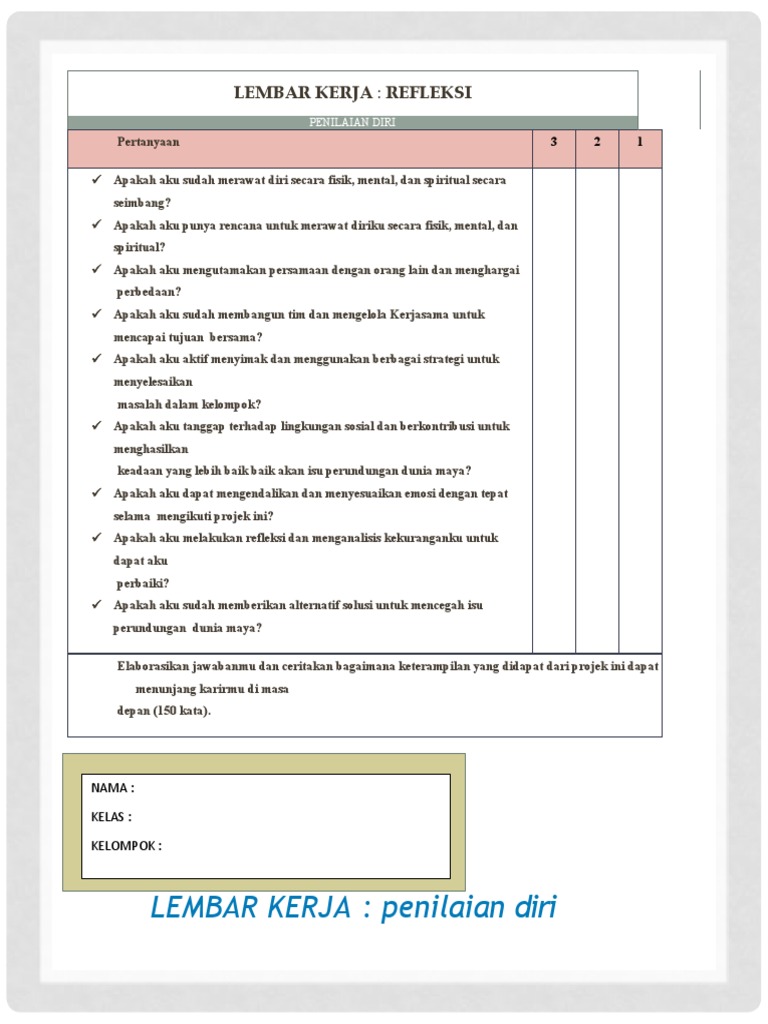LEMBAR KERJA P5BK | PDF