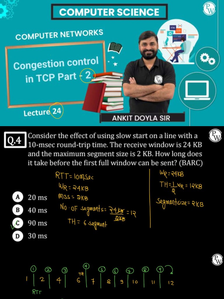 Congestion Control in TCP Part-2 (Lec-24) - Class Notes - (GATE Crash ...