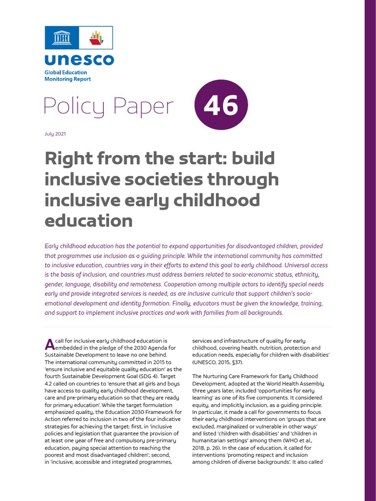 Policy Position: The Right To Inclusive, Quality Education – VACMTS