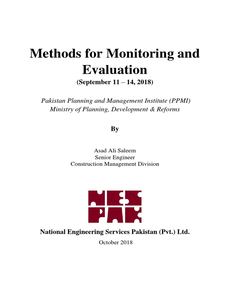 Methods of Monitoring & Evaluation | PDF | Evaluation | Methodology