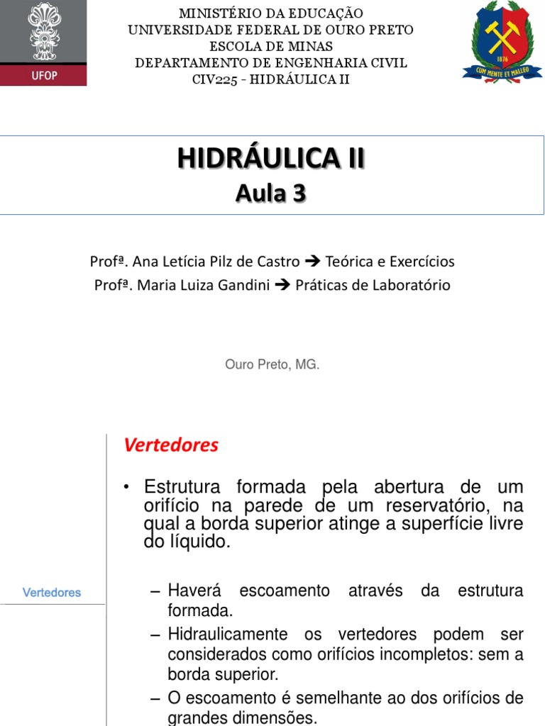 Aula 3 | PDF | Vertedouro