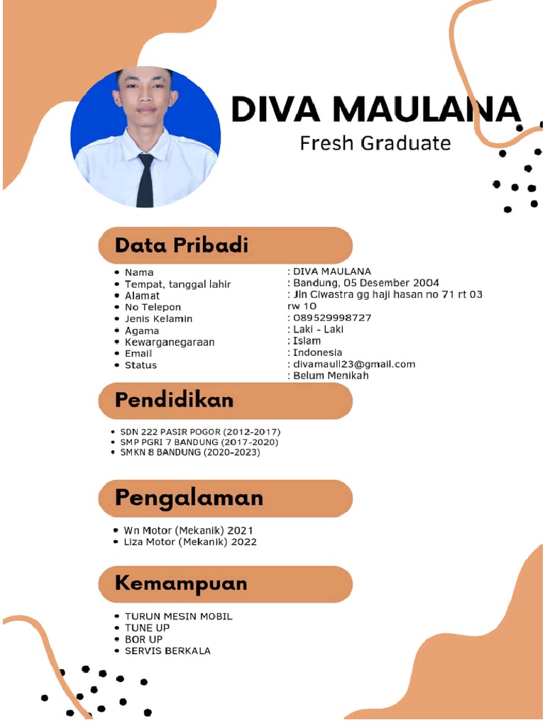 CV - Diva Maulana | PDF