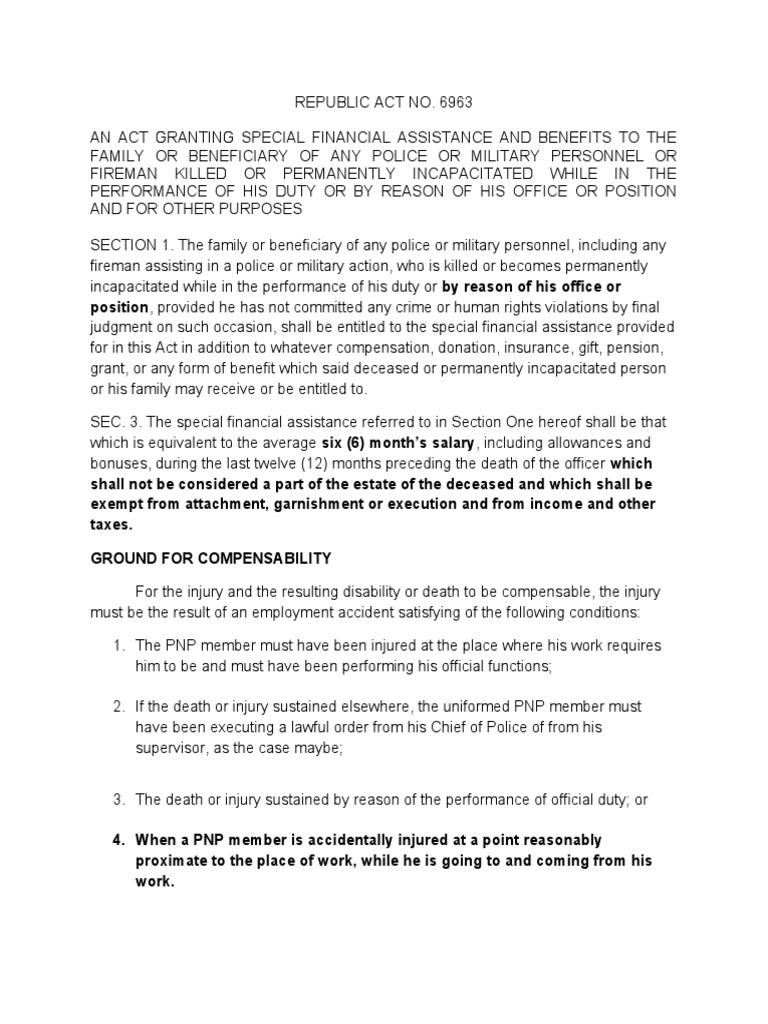 Republic Act No 6963 | PDF | Welfare | Government