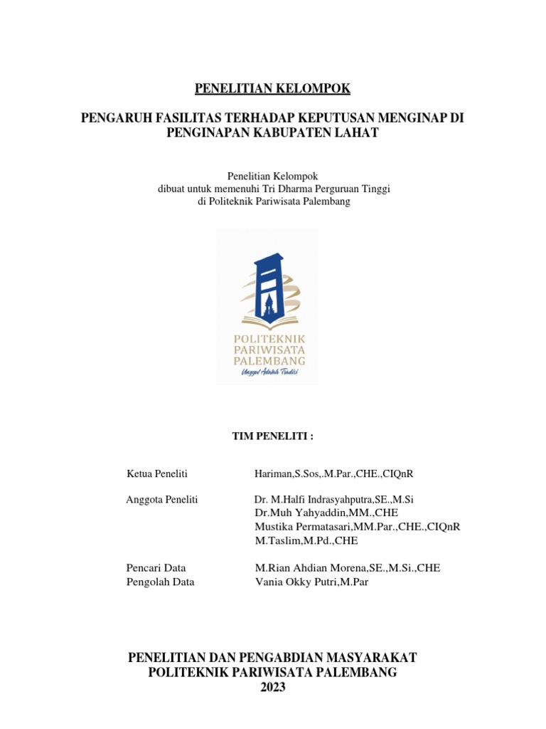 Laporan Penelitian Prodi DIK 2023 | PDF | Karier & Perkembangan