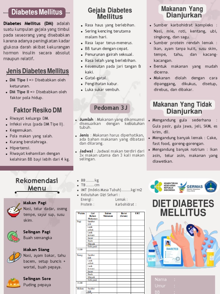 LEAFLET DIABETES MELLITUS (1) | PDF