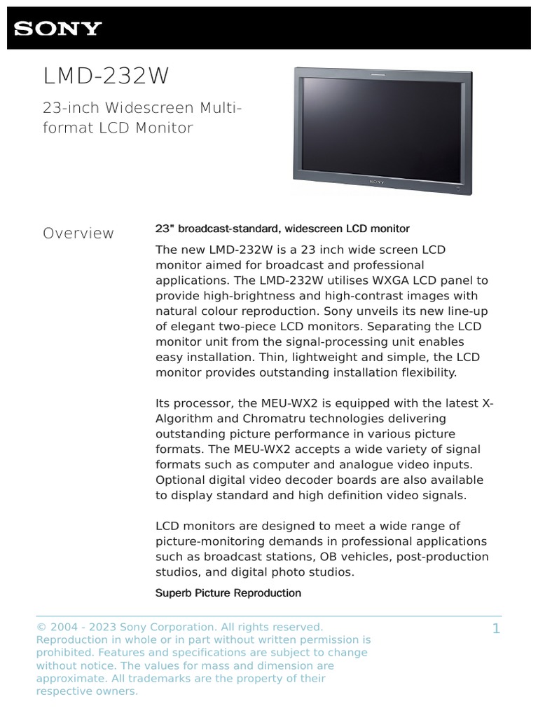 LMD 232W | PDF | Technology & Engineering