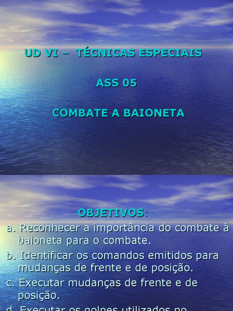 Técnicas de Combate à Baioneta | PDF | Baioneta