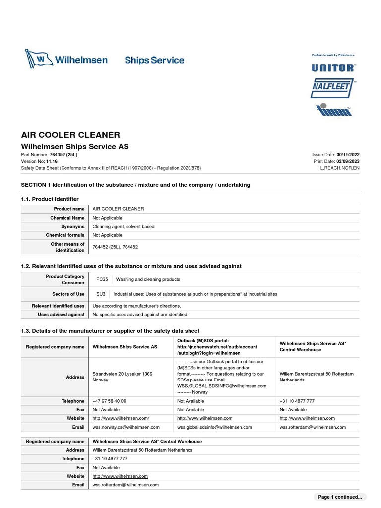 Air Cooler Cleaner 25 LTR | PDF | Toxicity | Occupational Safety And Health