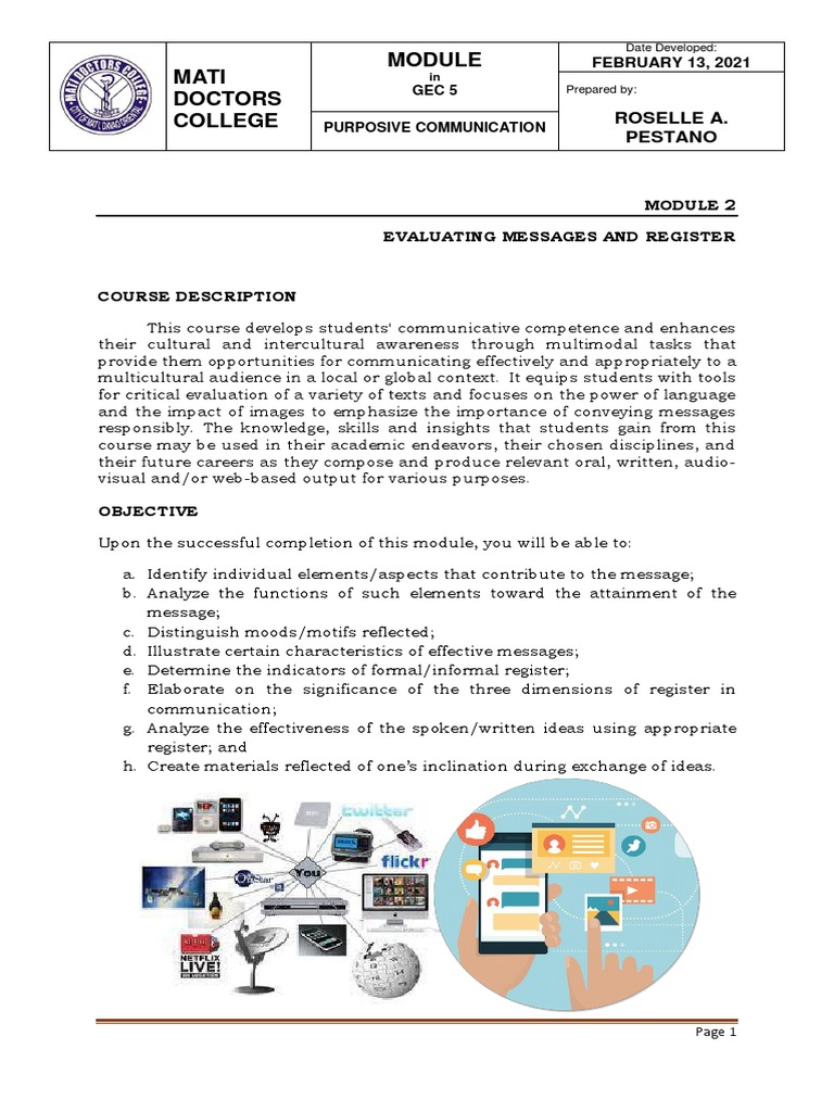 Gec 5 Module 2 1 | PDF