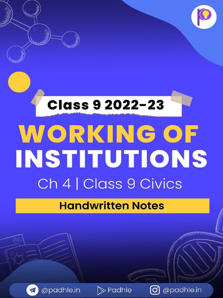 Working of Institutions | PDF