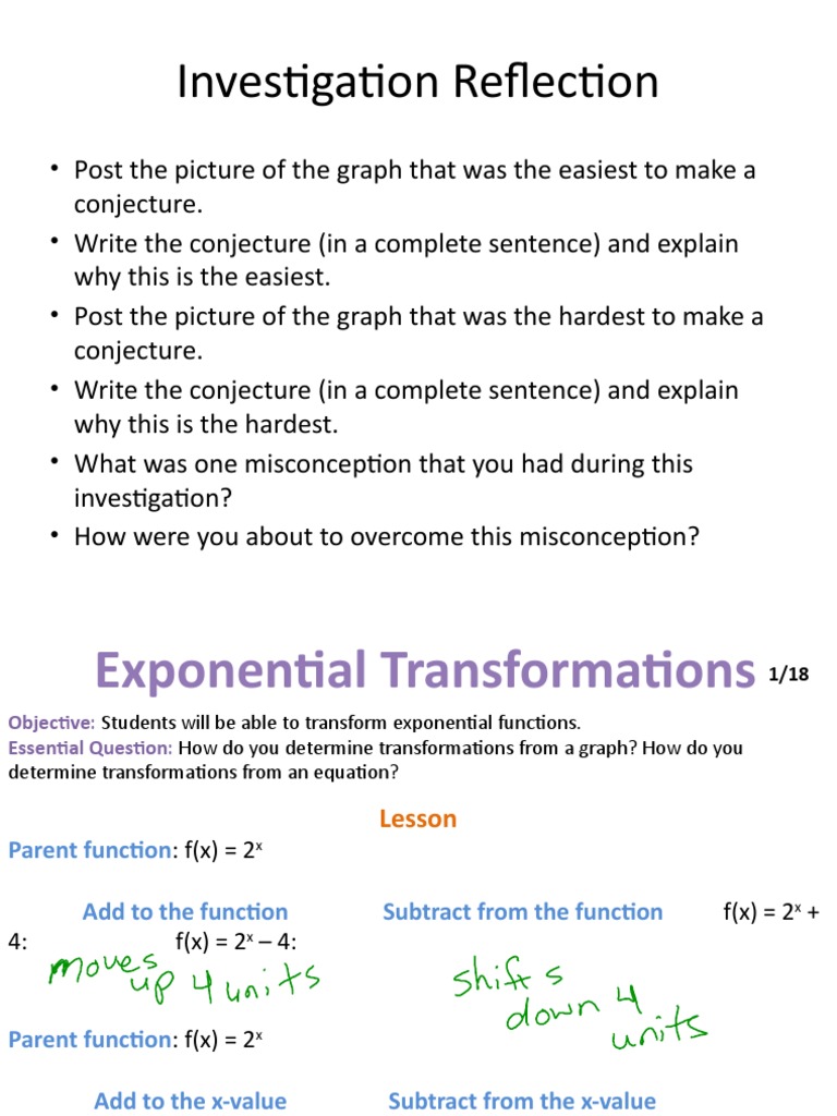 Exponential Transformations | PDF | Exponential Function | Function (Mathematics)