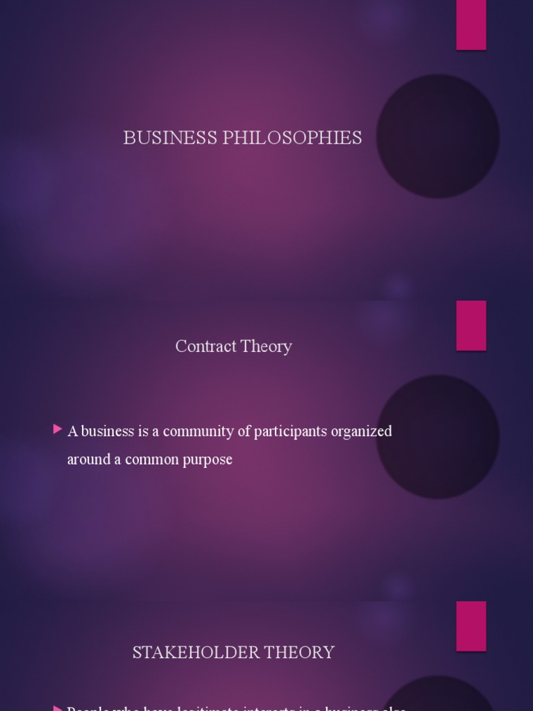 Business Philosophies | PDF