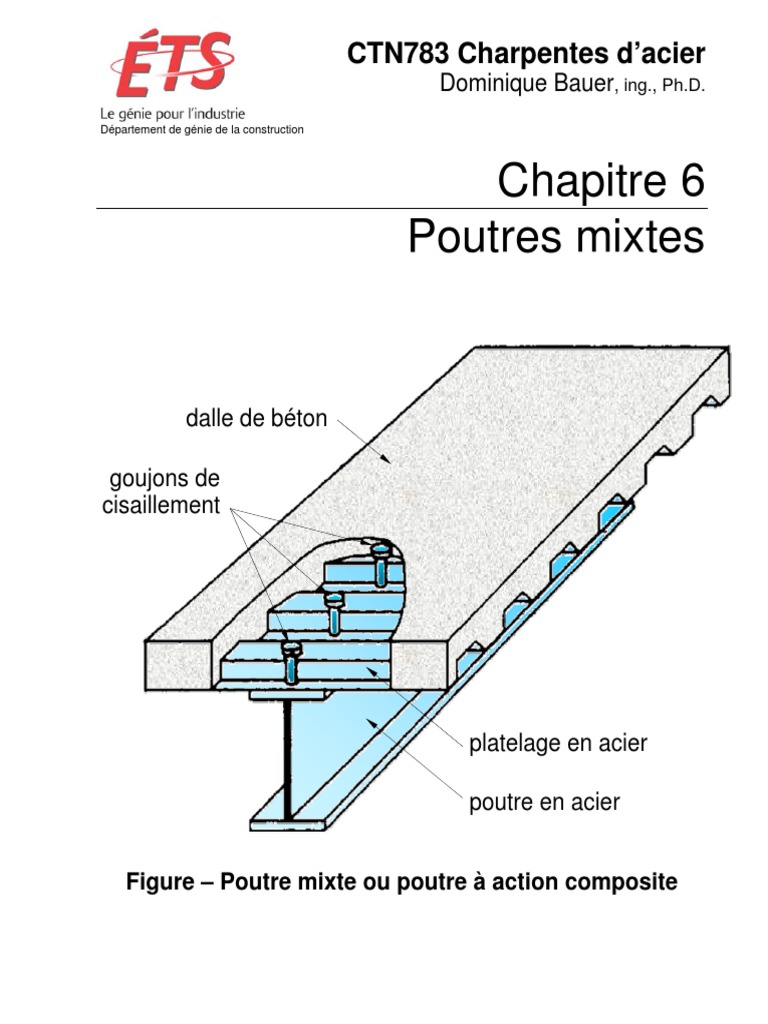 Chap.6 Poutres Mixtes PDF | PDF | Pont | Flexion (matériau)