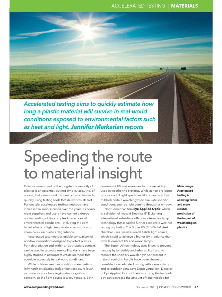 Accelerated UV Testing | PDF | Ultraviolet | Materials