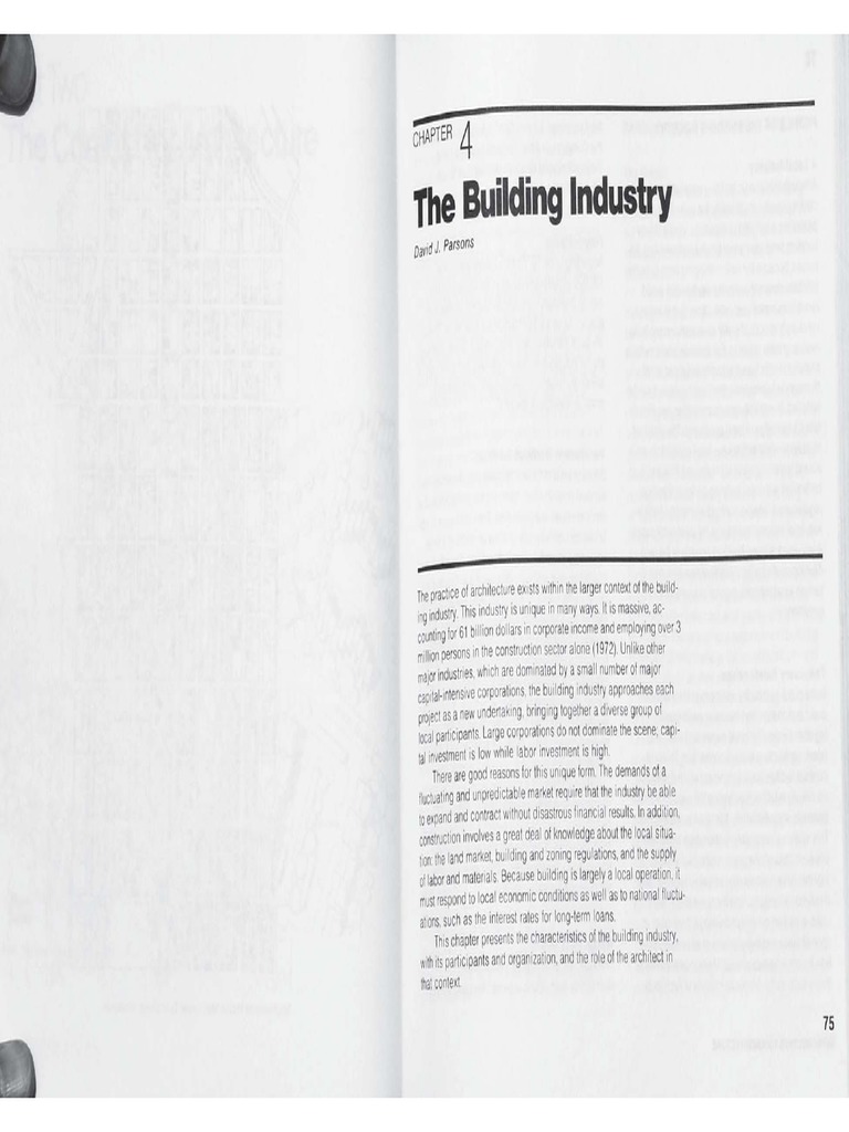 The Building Industry-Introduction To Architecture-Catanese | PDF