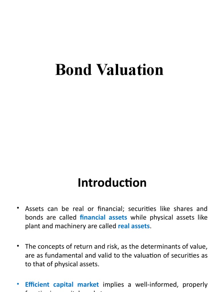 Bond Valuation | PDF | Bonds (Finance) | Yield (Finance)