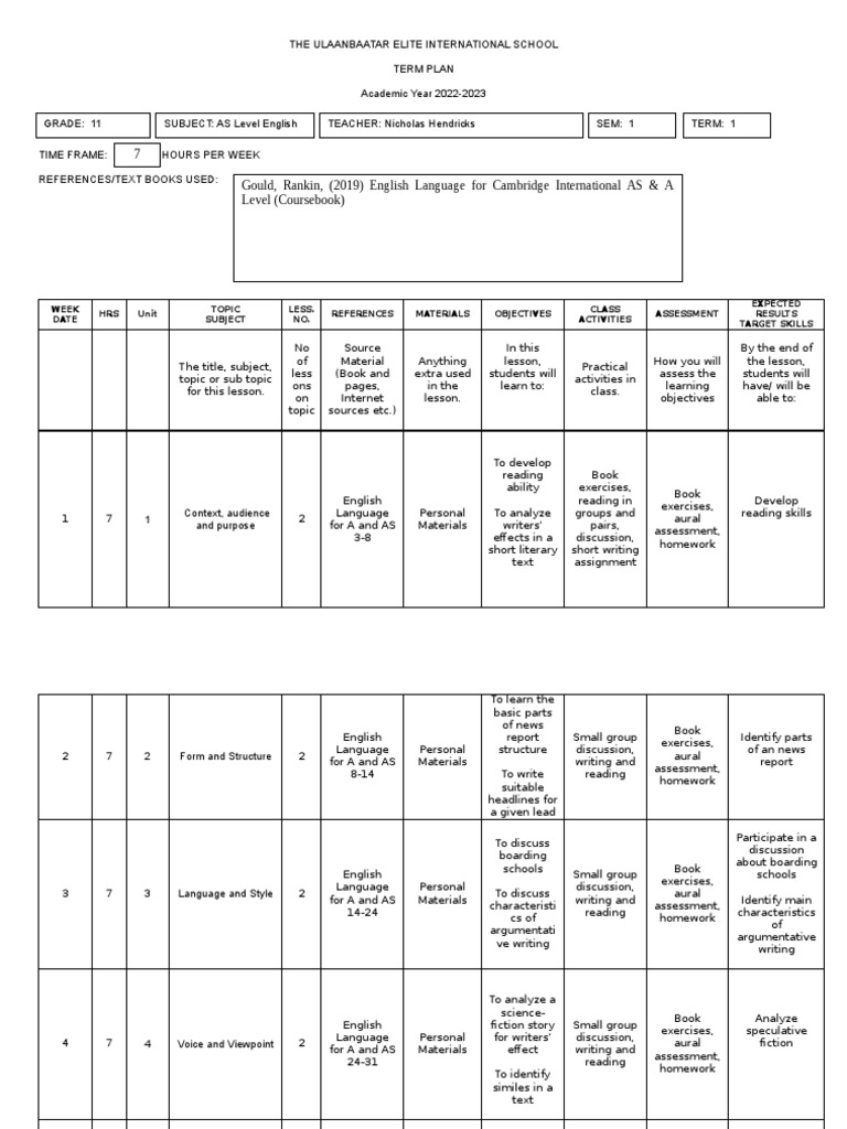 11 Term 1 | PDF | Essays | Books