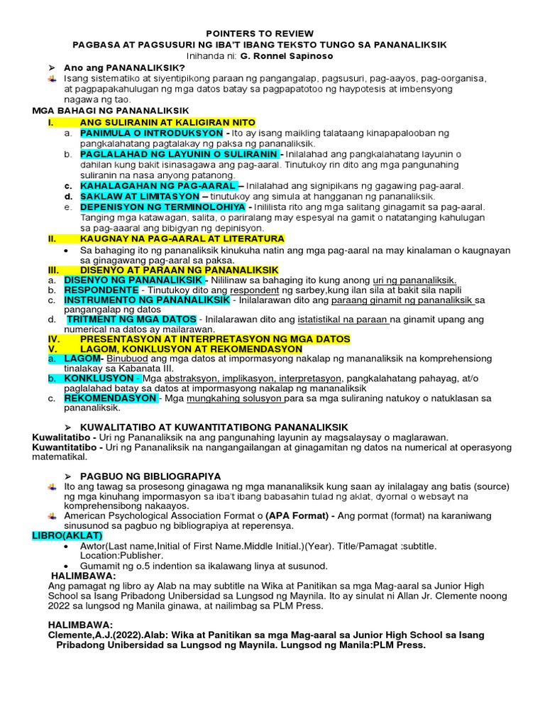 Pointers To Review Finals PPTP | PDF