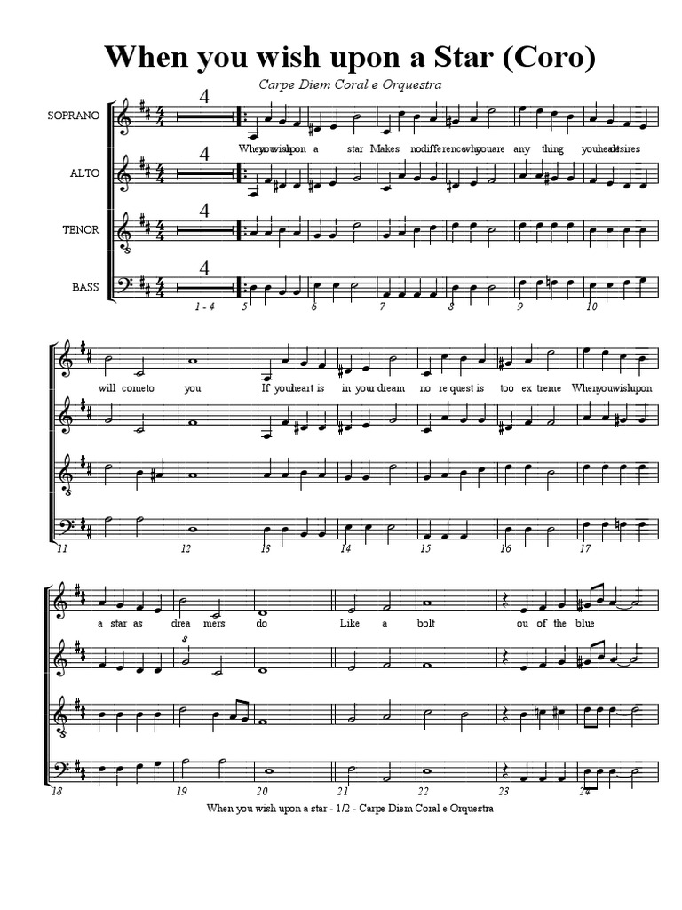 When you wish upon a star (Coro) | PDF