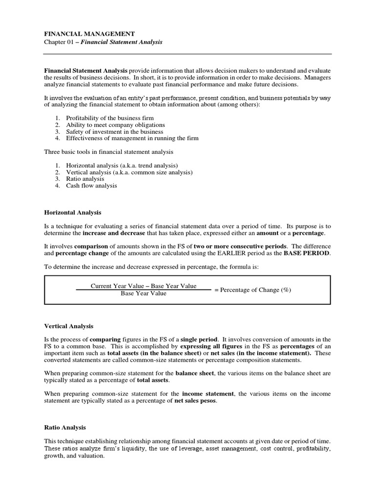 Handout 1 FS Analysis | PDF
