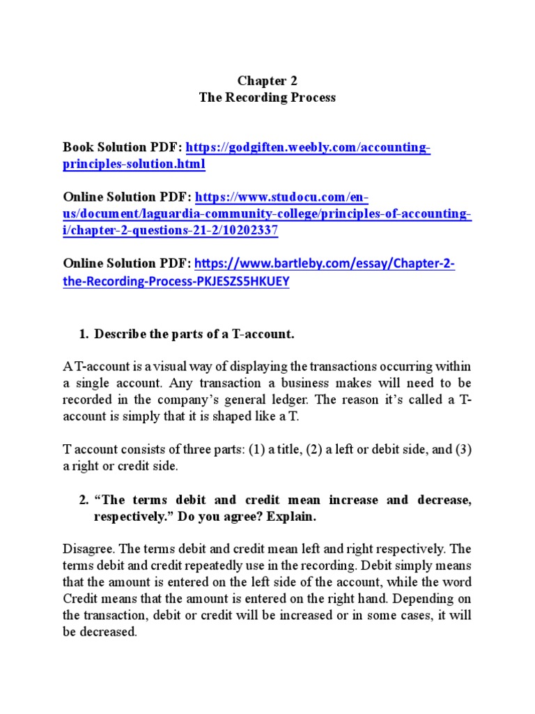 Chapter-2 Theory - 1-21 - Financial Accounting | PDF