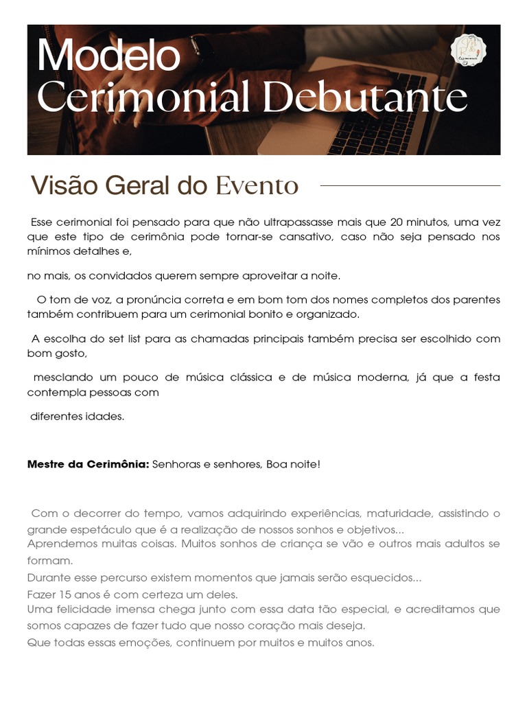 Modelo de Texto para Cerimonial de Debutante | PDF | Oração | Vida