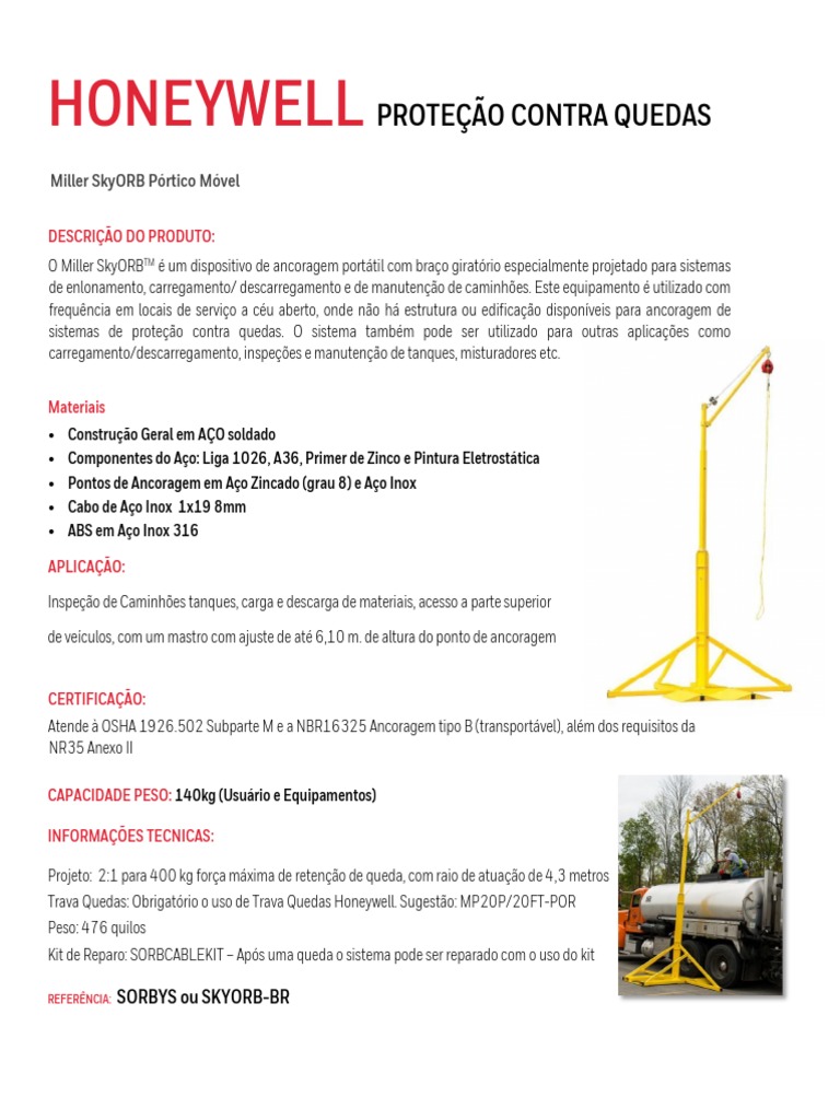 Pórtico Móvel Miller SkyORB Honeywell | PDF | Tecnologia e Engenharia