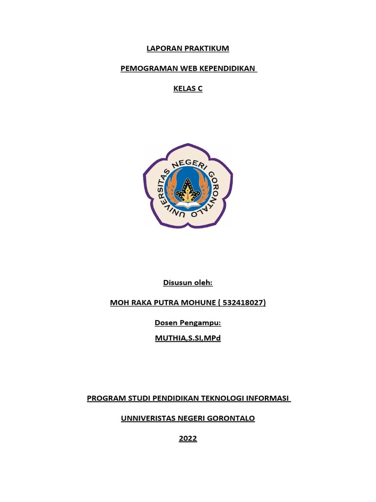 Laporan Praktikum Pemograman Web | PDF