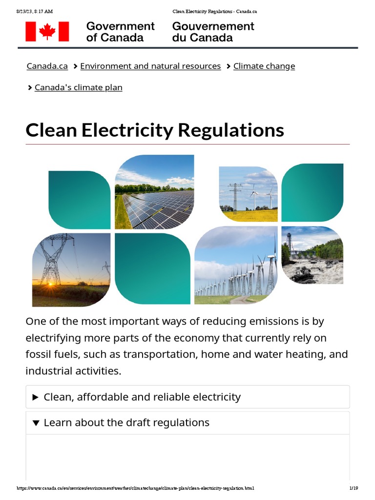 Clean Electricity Regulations - Canada - Ca | PDF | Computers ...
